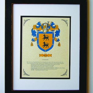 HERALDRY COAT of ARMS Ruiz Family Crest Framed - Etsy Hong Kong