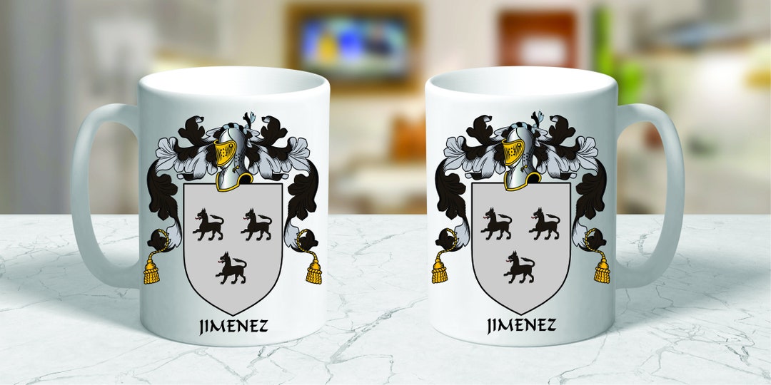 HERALDRY COAT of ARMS Jimenez Family Crest Ceramic Mug 11 - Etsy