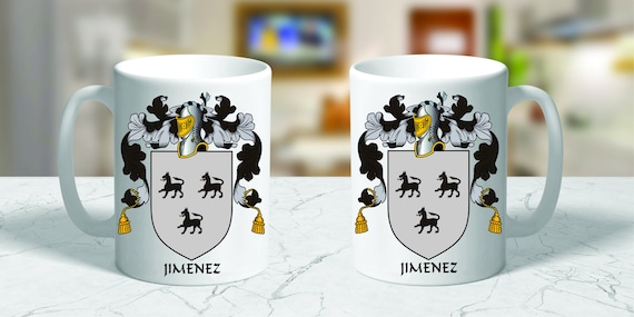 HERALDRY COAT of ARMS Jimenez Family Crest Ceramic Mug 11 - Etsy