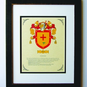 HERALDRY COAT of ARMS Cruz Family Crest Framed - Etsy