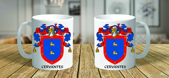 HERALDRY COAT of ARMS Cervantes Family Crest Ceramic Mug - Etsy