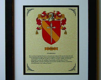 Coat of Arms,family Crest, Beige Ceramic Tile, Heraldry - Etsy