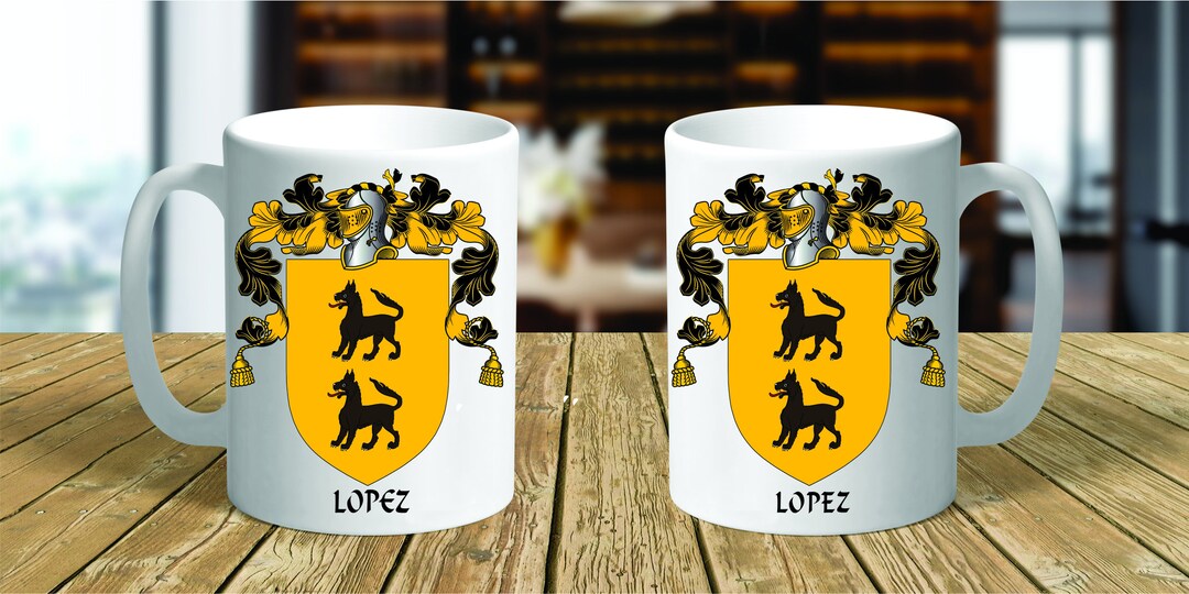 HERALDRY COAT of ARMS Lopez Family Crest Ceramic Mug 11oz. - Etsy Portugal