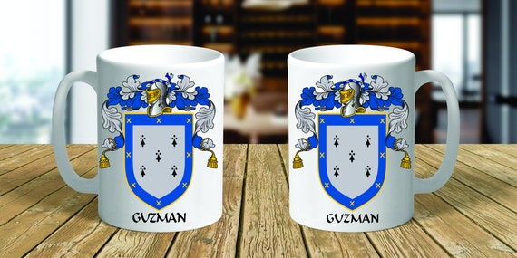 HERALDRY COAT of ARMS Guzman Family Crest Ceramic Mug 11 - Etsy