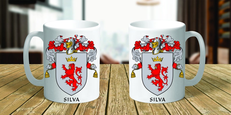 HERALDRY COAT of ARMS Silva Family Crest Ceramic Mug 11oz. - Etsy