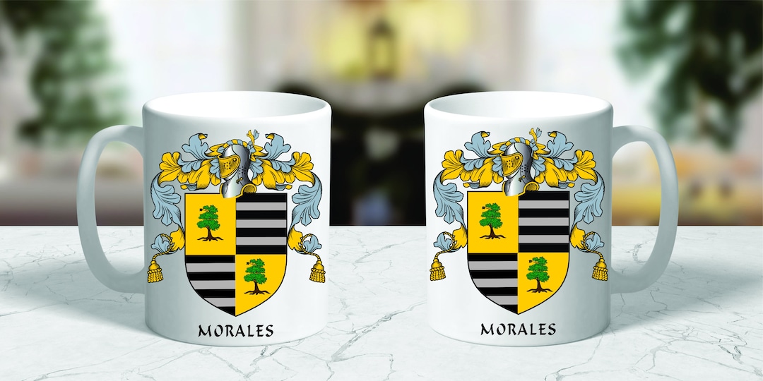 HERALDRY COAT of ARMS Morales Family Crest Ceramic Mug 11oz - Etsy
