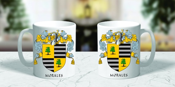 HERALDRY COAT of ARMS Morales Family Crest Ceramic Mug 11oz - Etsy