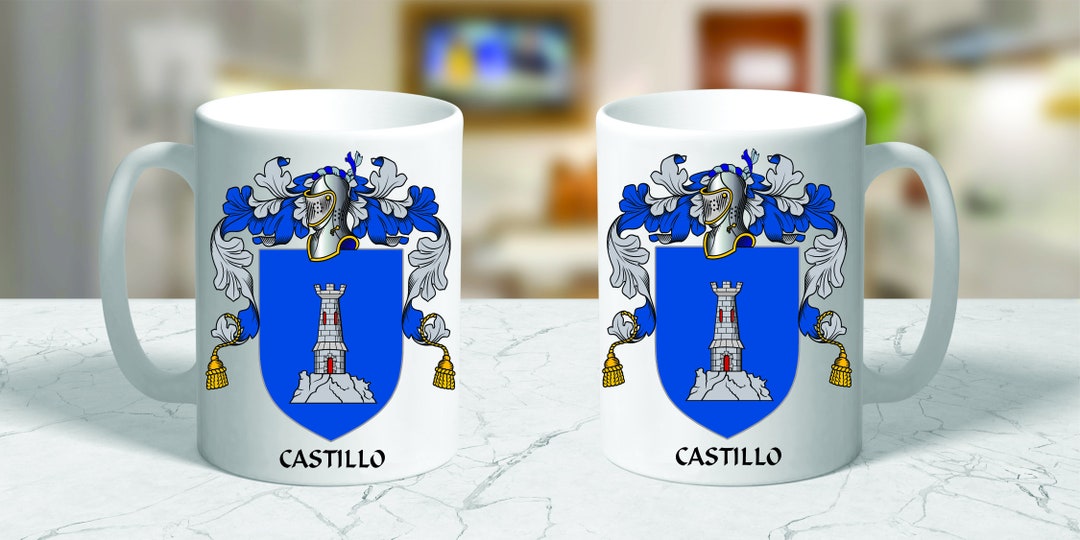 HERALDRY COAT of ARMS Castillo Family Crest Ceramic Mug 11 - Etsy