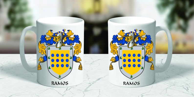 HERALDRY COAT of ARMS Ramos Family Crest Ceramic Mug 11 Oz. - Etsy