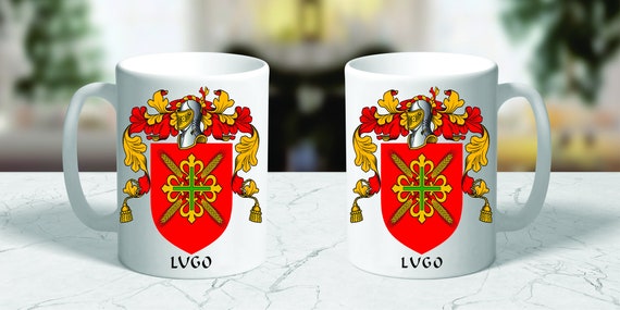 HERALDRY COAT of ARMS Lugo Family Crest Ceramic Mug 11oz. - Etsy