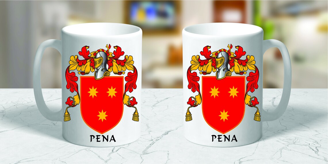 HERALDRY COAT of ARMS Pena Family Crest Ceramic Mug 11oz. - Etsy Österreich