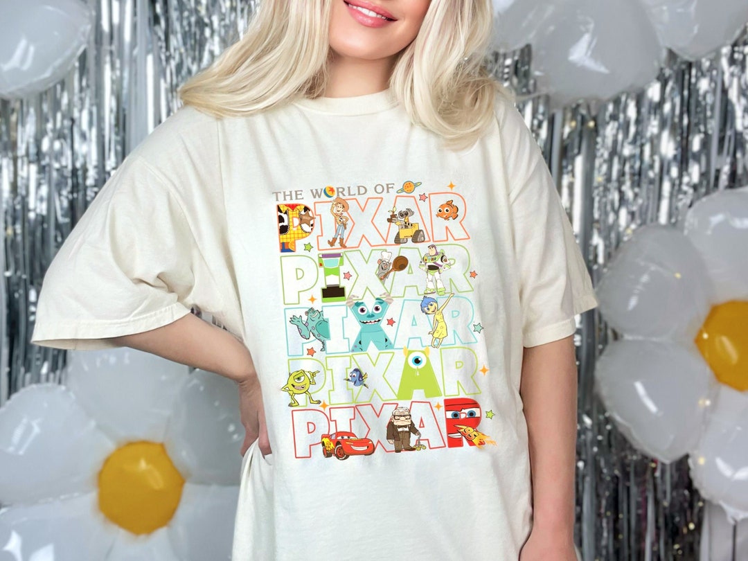 The World of Pixar T-shirt, Disney Pixar Characters Shirt, Disneyland ...