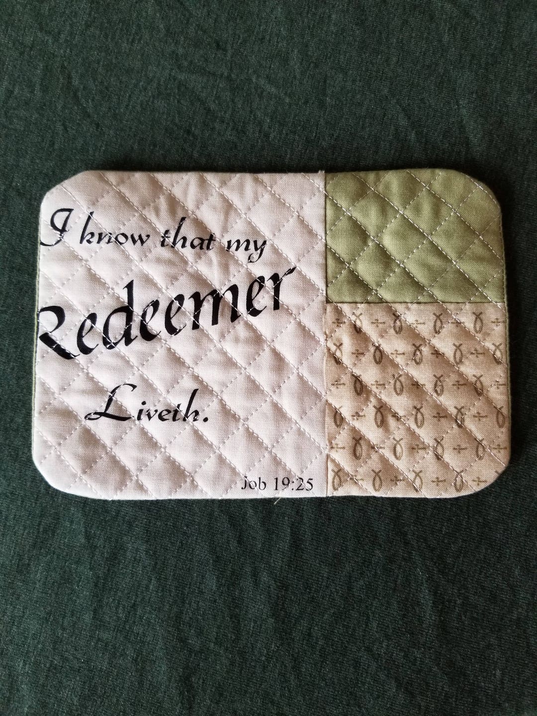 Mug Rug With Bible Verse on It Home Made Coaster Hostess Gift - Etsy