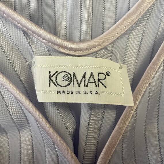 Vintage 70s Komar Pastel Blue Purple Nylon Satin Flor… - Gem