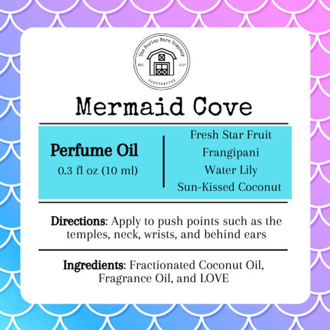 Mermaid Cove Perfume Oil, Alcohol Perfume Oil,spring Perfume Oil ...