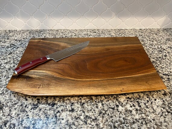 13x21 Large Live Edge Black Walnut Cutting Board Kitchen - Etsy
