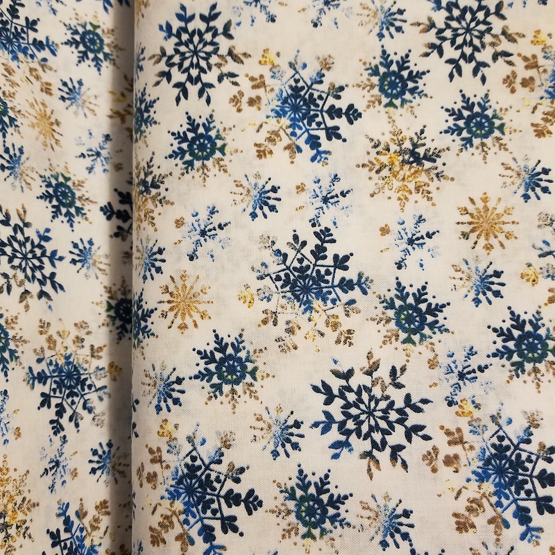 Snowflake Fabric - Etsy