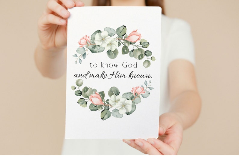 To Know God and Make Him Known PNG File CC Classical - Etsy