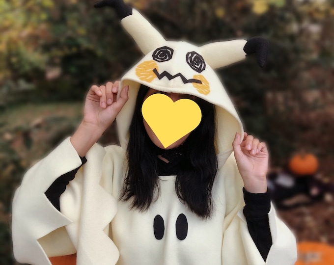Mimikyu Pokemon Anime Cosplay Halloween Costume Poncho Hooded Cloak ...