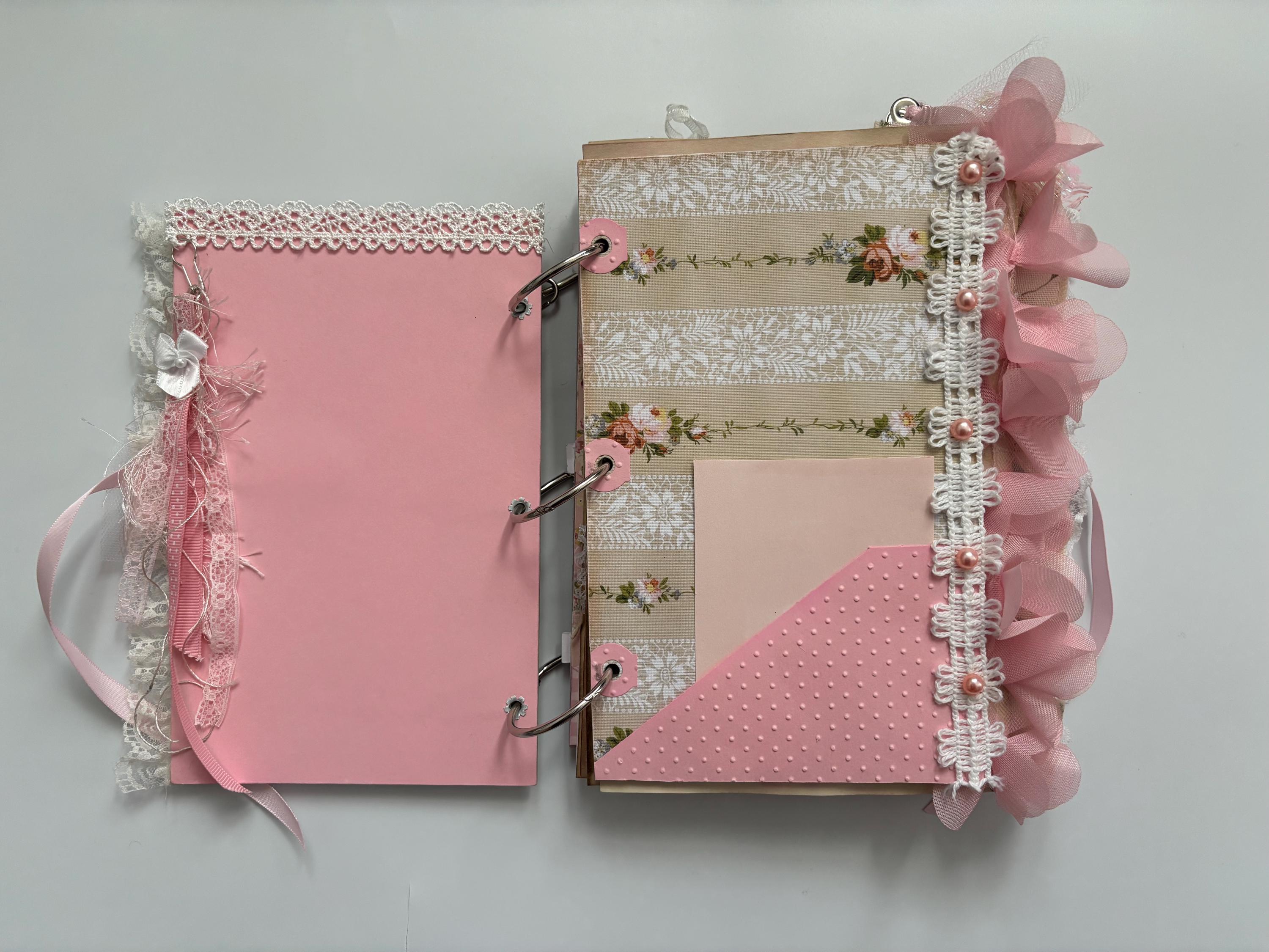 A Pink Floral Affair Journal, Handmade Journal, Handmade Paper ...