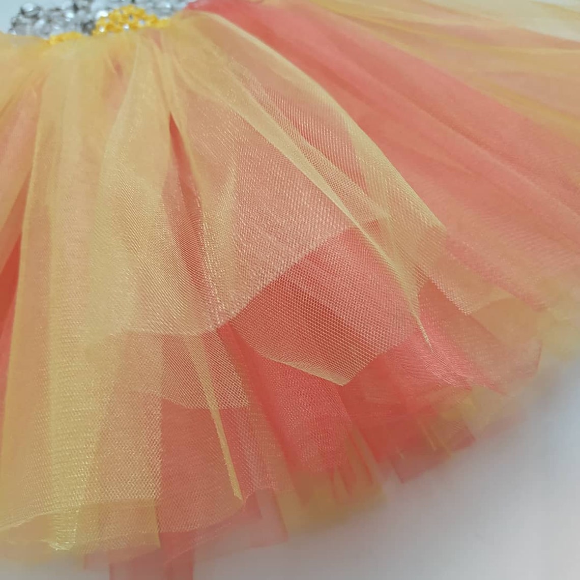 Yeliow-orange Tutu Skirt Girls, Birthday Tutu, Toddler Skir - Etsy