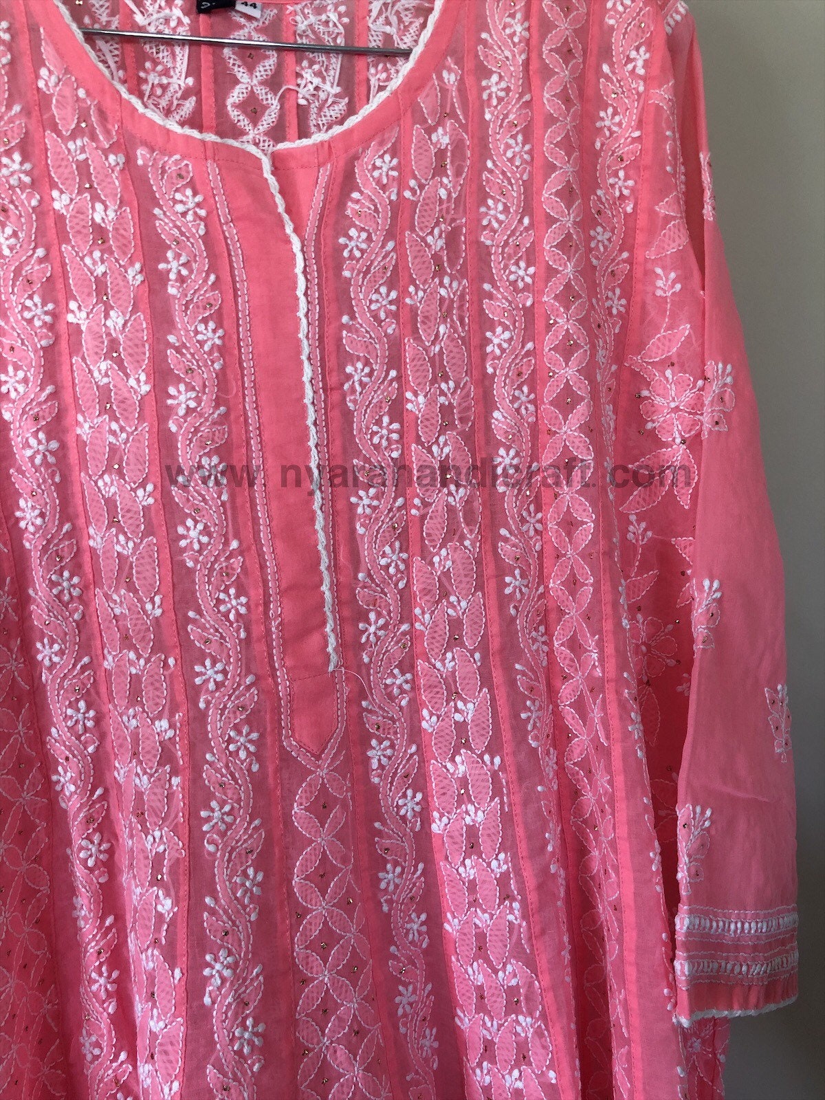 Lucknow Chikankari Anarkali on soft cotton/Heavy embroidery/Includes ...