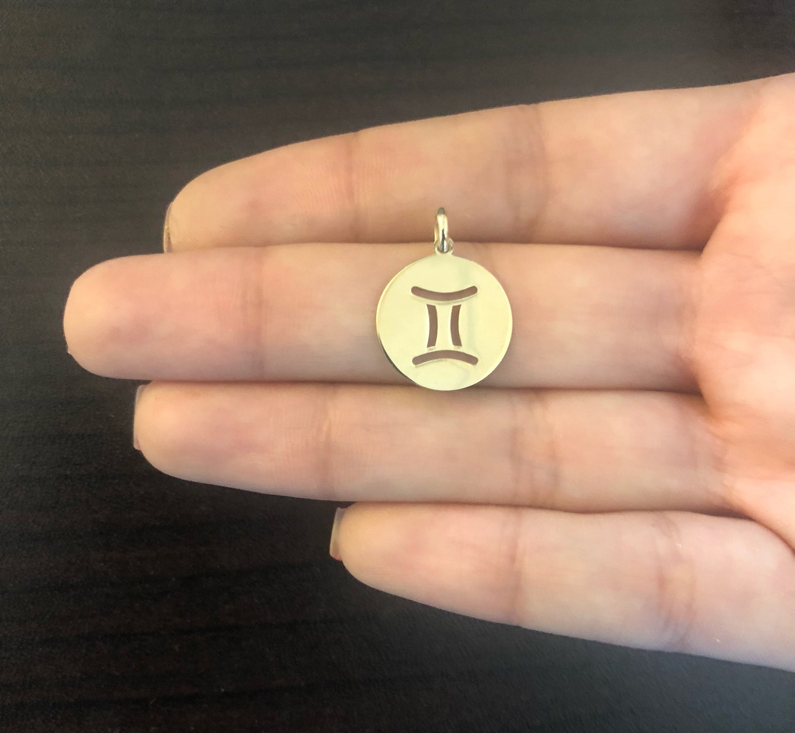 Gemini Zodiac Sign 14k Solid Yellow Gold Horoscope Medal - Etsy