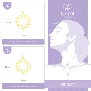 Carol Jewelry 18k Solid Yellow Gold Charm for Chain for Teens and Women ...