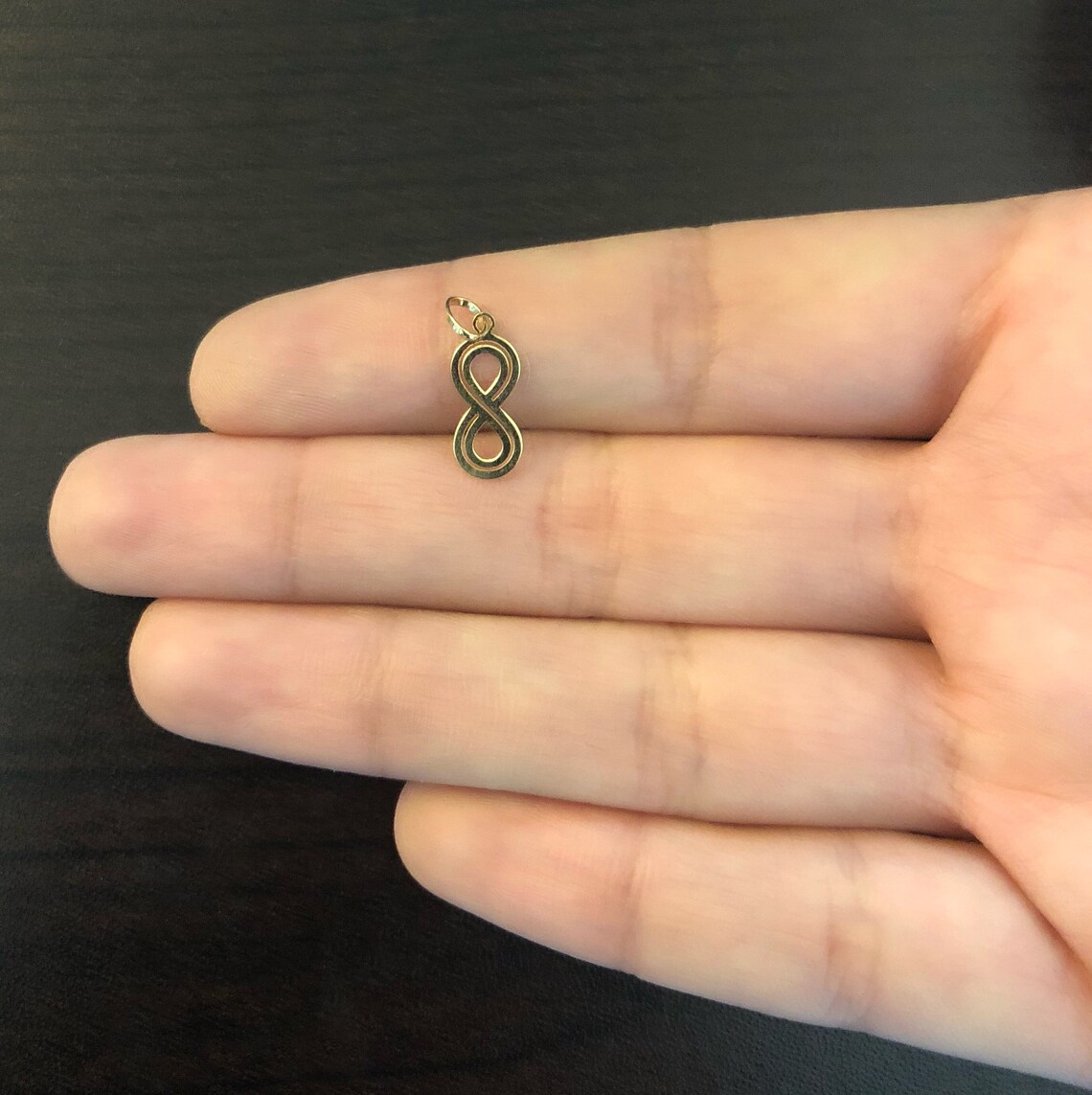 18k Solid Yellow Gold Infinity Symbol Pendant for Necklace for - Etsy