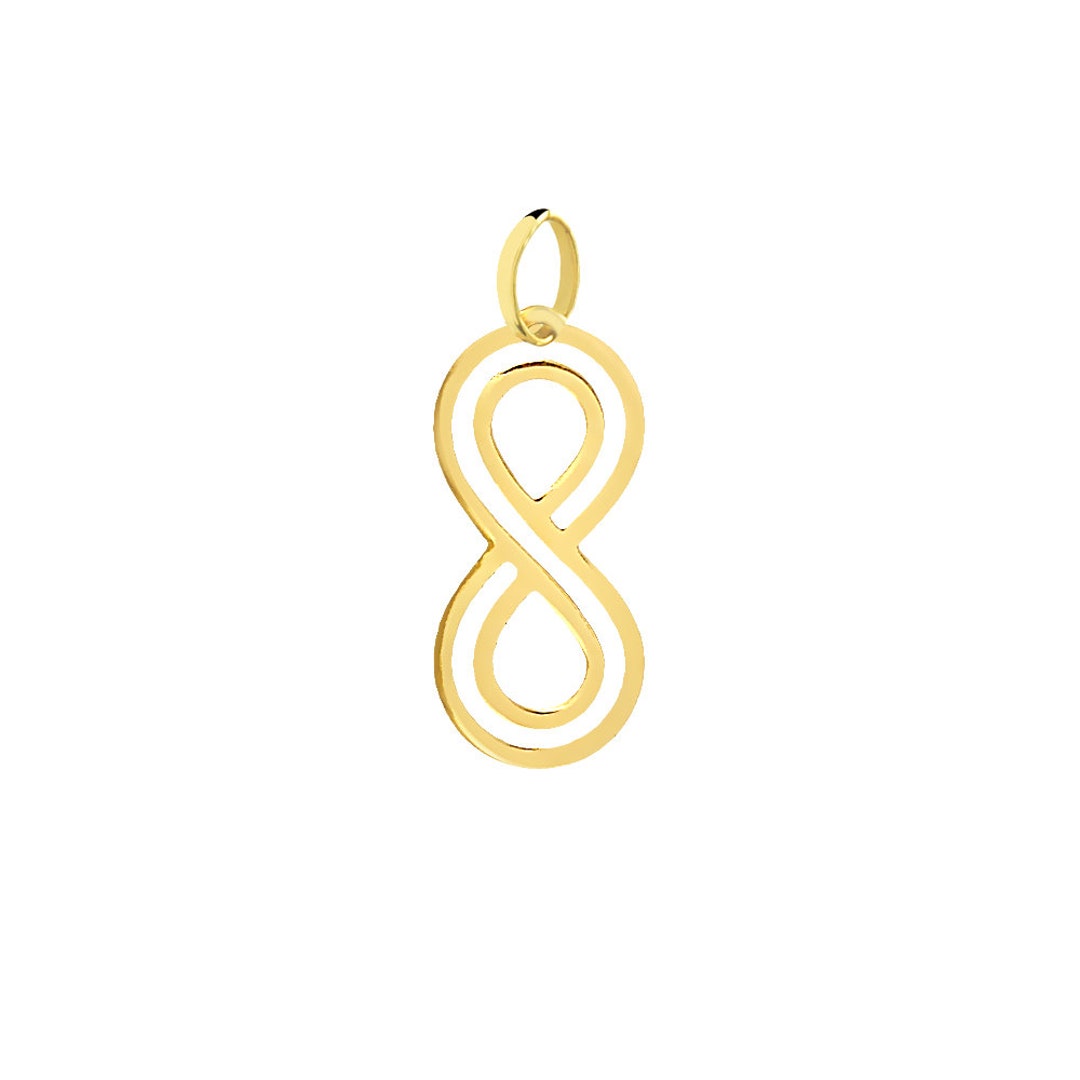 18k Solid Yellow Gold Infinity Symbol Pendant for Necklace for - Etsy
