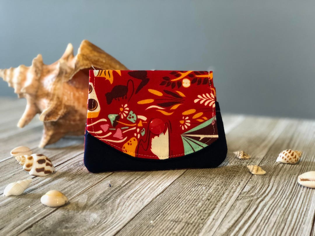 Women's Three Pocket Wallet Brightly Colored With a - Etsy