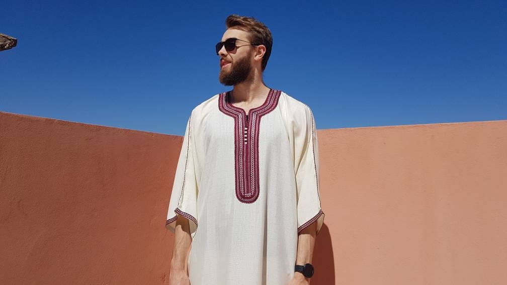 Beautiful moroccan white kaftan for men