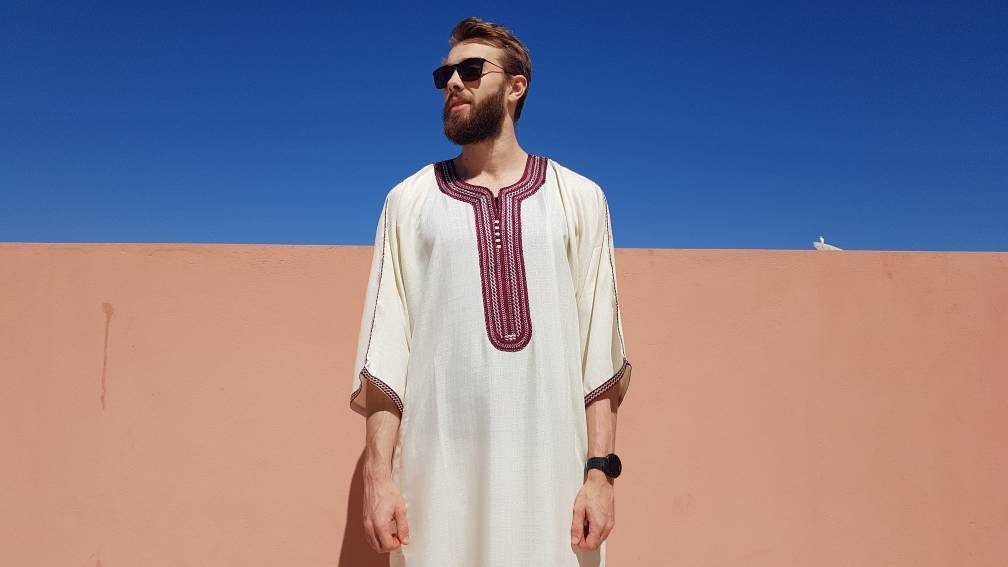 Beautiful moroccan white kaftan for men