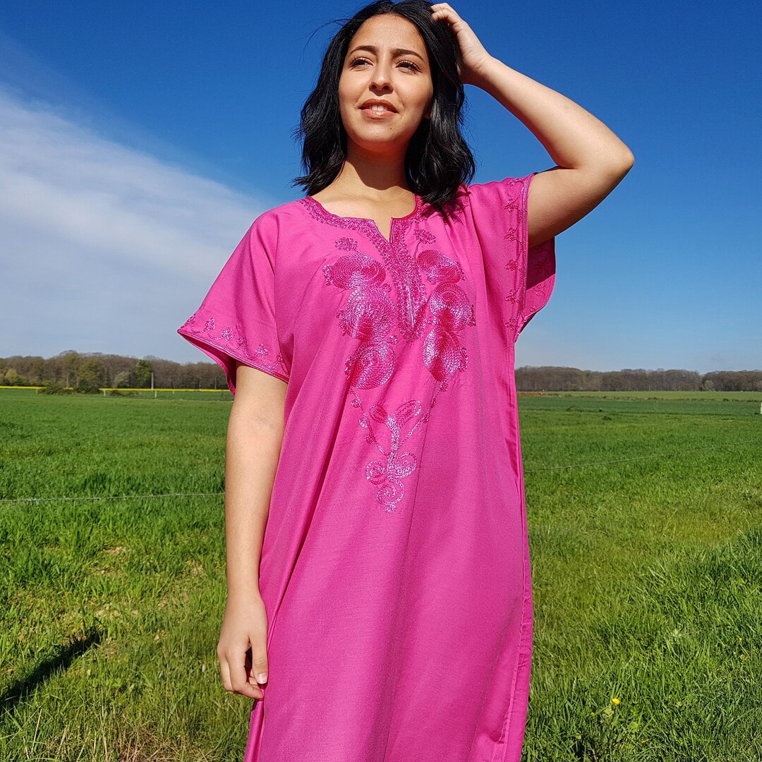 Beautiful Moroccan Pink Dress for Summer - Etsy