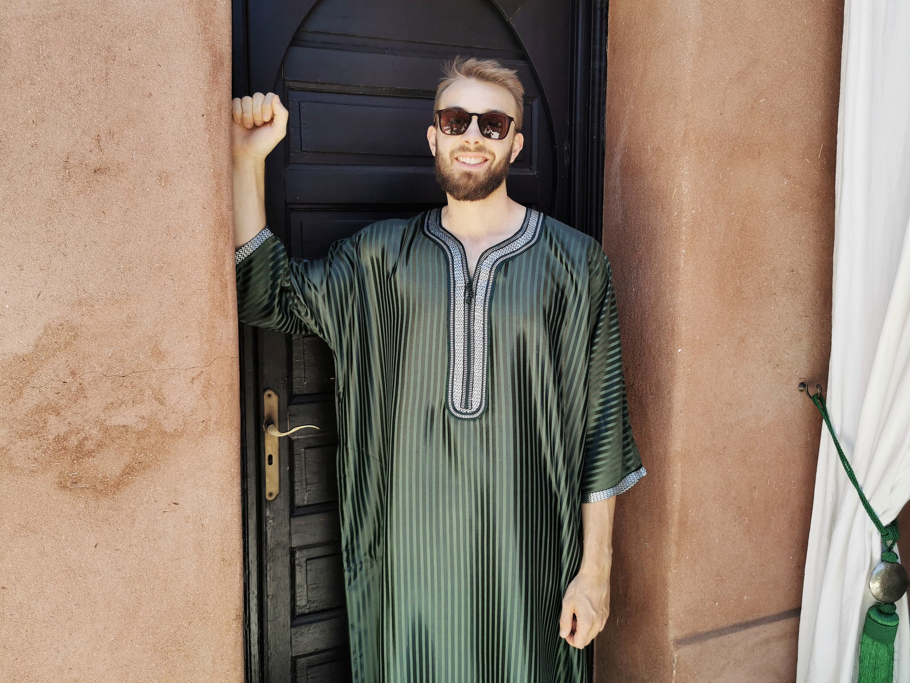 Beautiful moroccan green kaftan for men