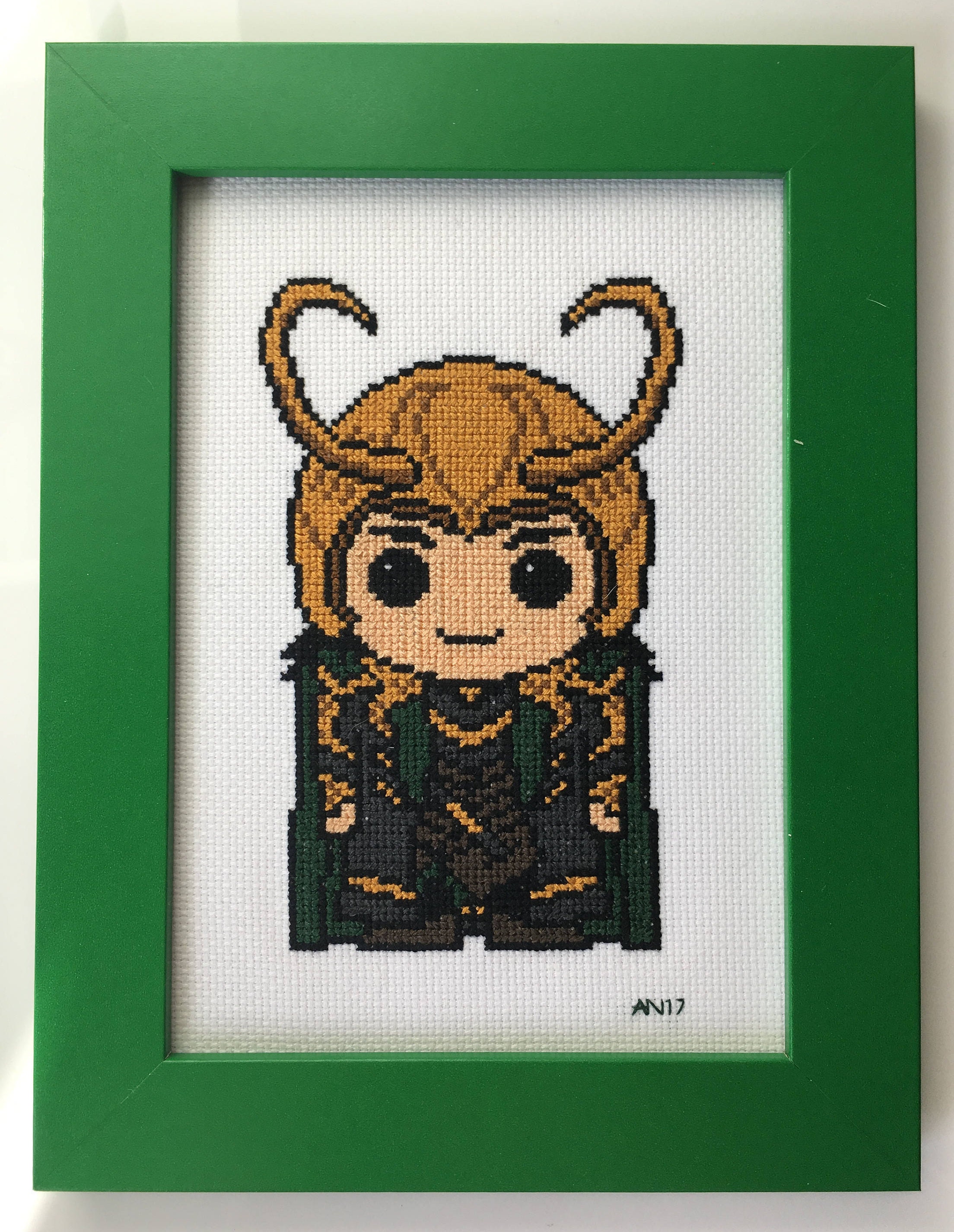 Marvel Handmade Cross Stitch Thor Ragnarok Loki Framed - Etsy