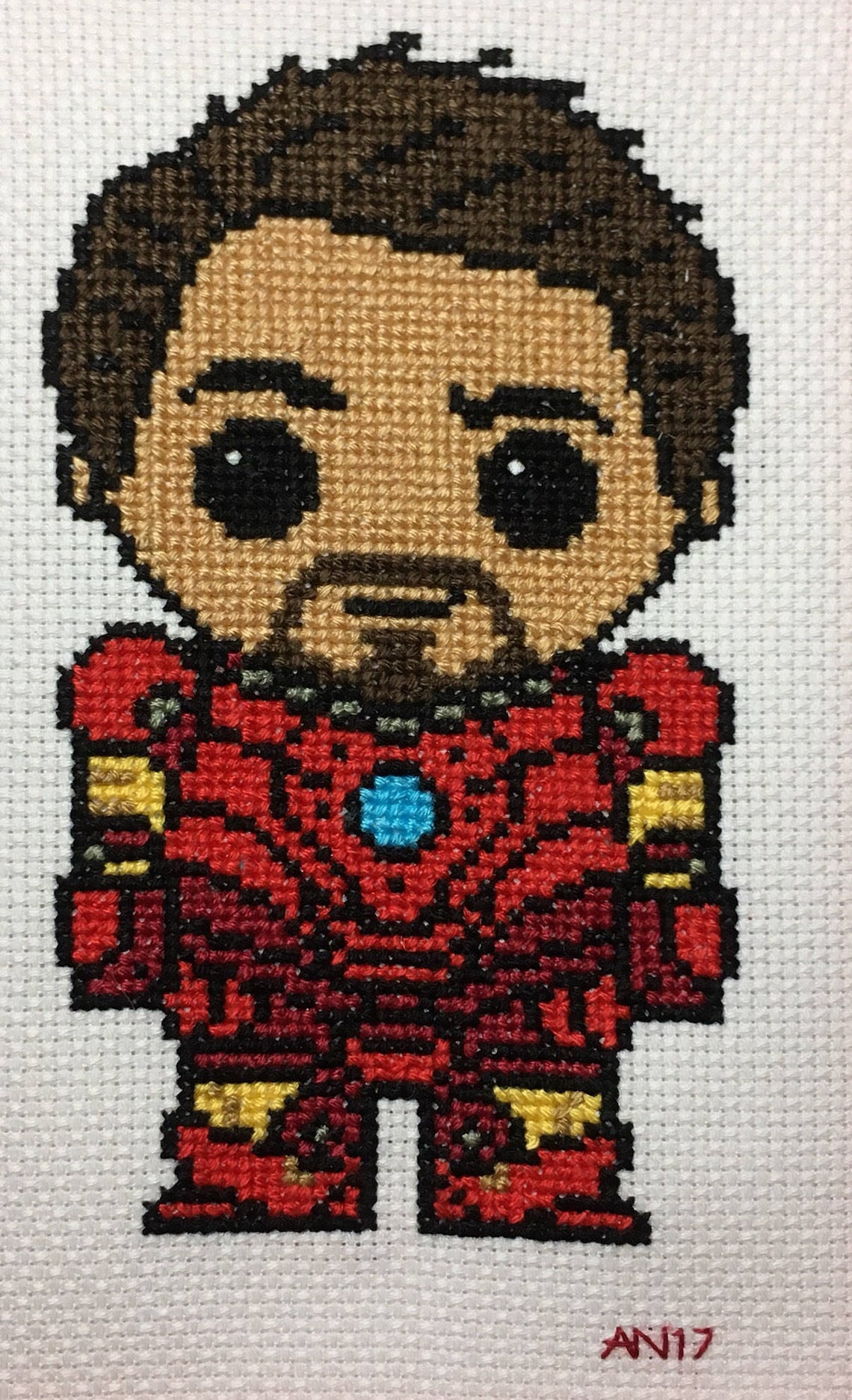Marvel Handmade Cross Stitch Iron Man tony Stark Framed - Etsy