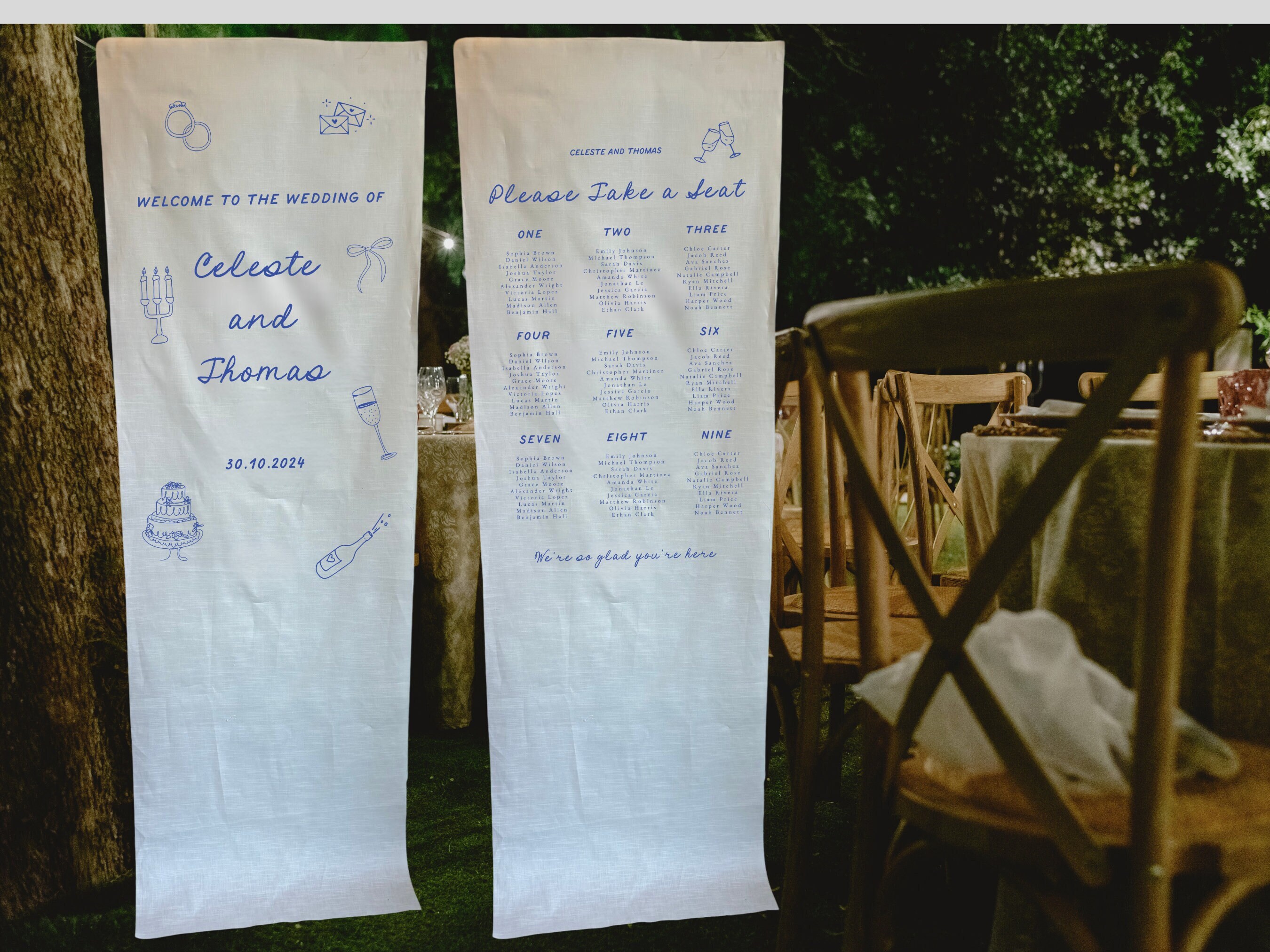 Wedding Welcome Seating Chart Sign Custom Fabric Sign Linen Welcome ...