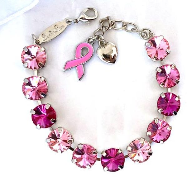 Swarovski Breast Cancer Jewelry - Etsy