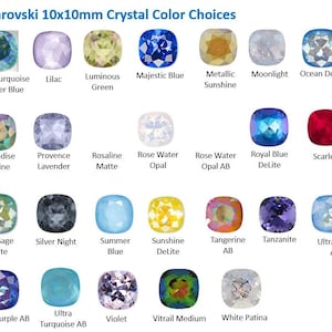 Swarovski 10mm Blue Square Solitaire Crystal Leverback | Etsy