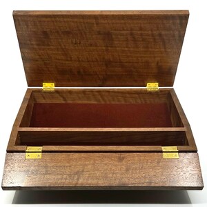 Classic Walnut Lap Desk, Wood Writing Slope, Wood Writing Box, Large ...