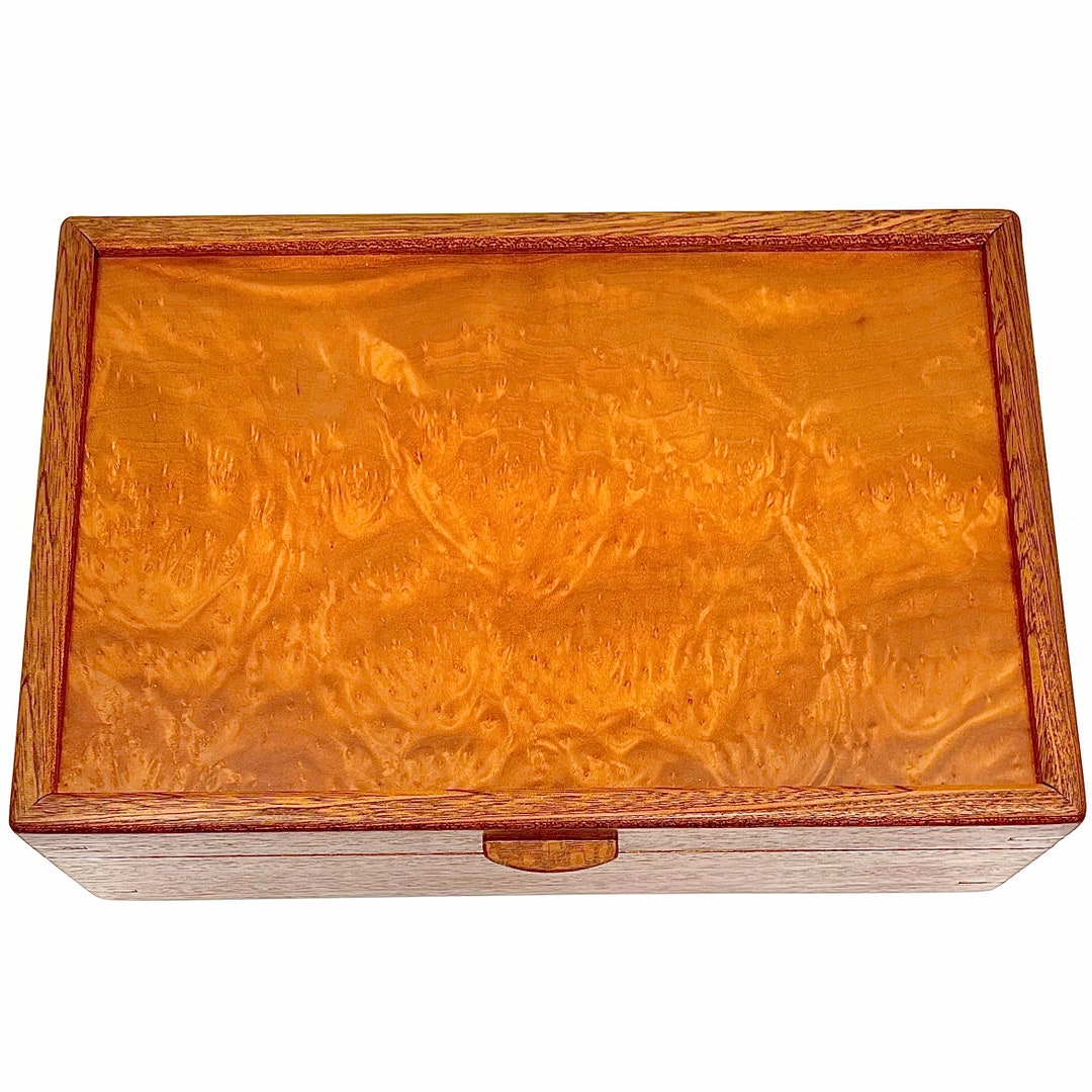 Carpathian Elm Jewelry Box Handmade, Remote Control Storage Box, Wood ...