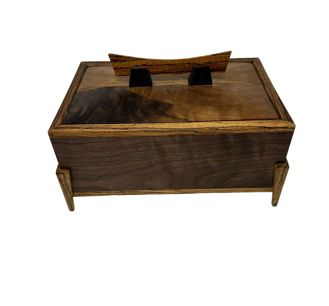 NEW Large Walnut and Zebra Wood Pagoda Cremation Urn for Human Ashes ...