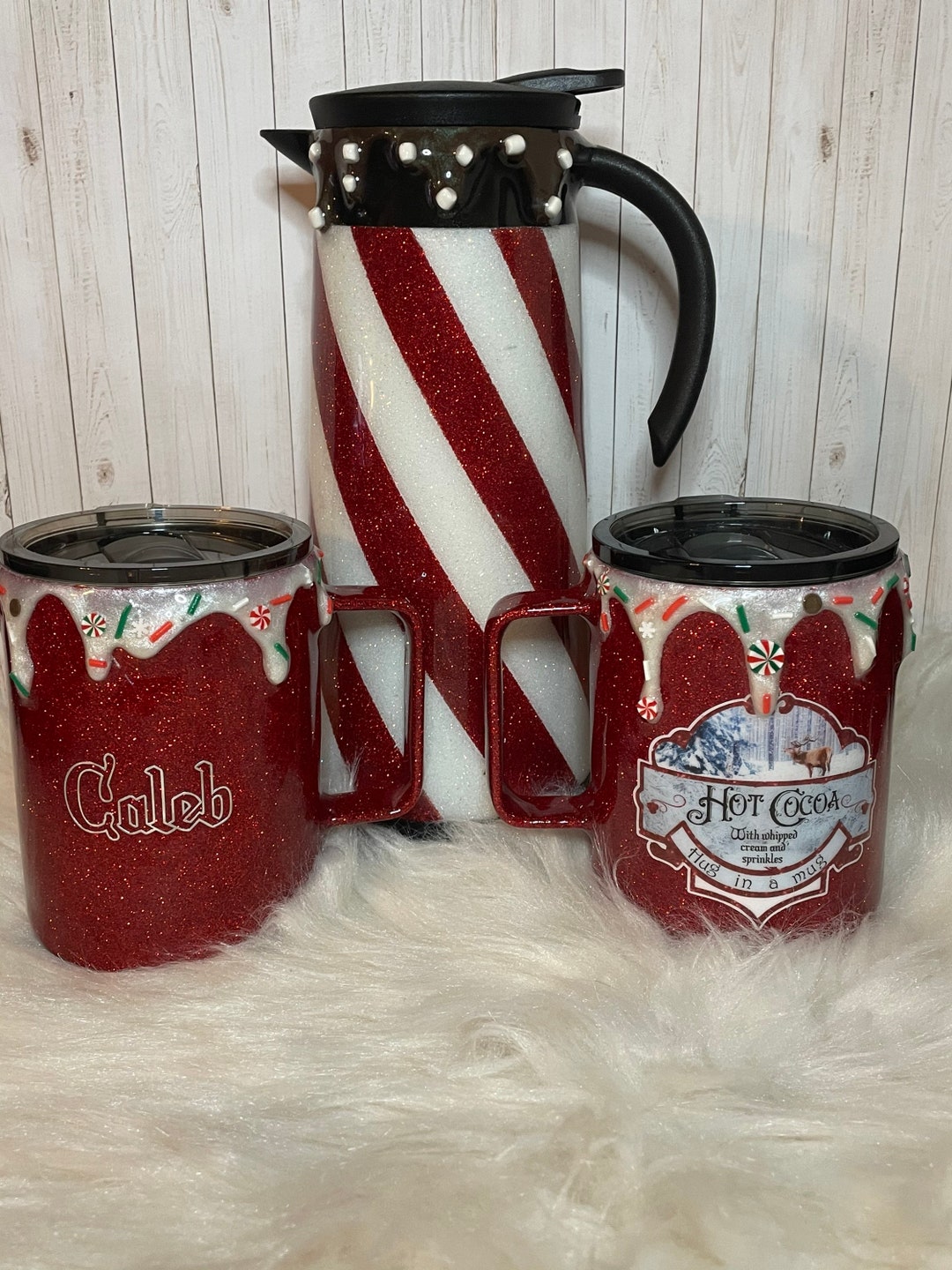 Hot Chocolate Set: Insulated Carafe & Mugs - Customizable - Etsy