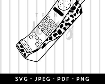 Retro Phone Svg | Etsy