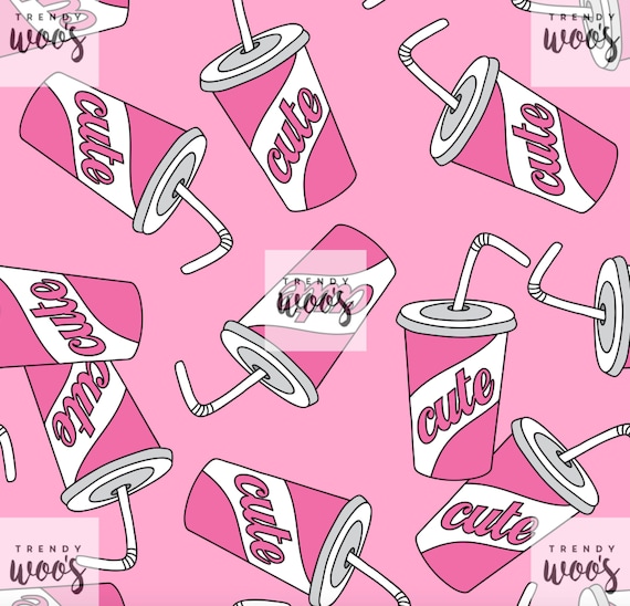 Cute Fizzy Pop Drink Soda Cola Seamless Pattern / Fabric - Etsy