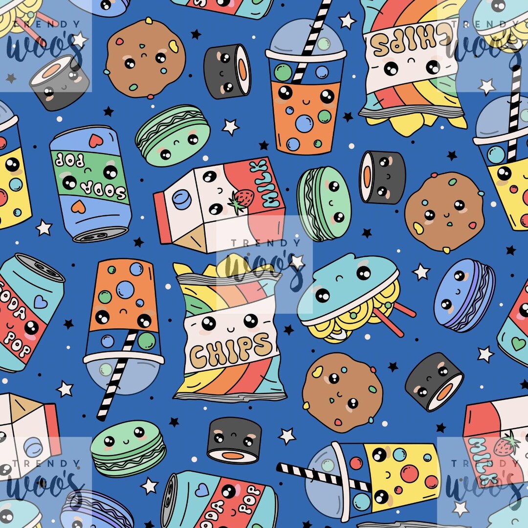 Kawaii Japanese Snacks Treats Cute K-pop Rainbow Bubble Tea Cookie ...