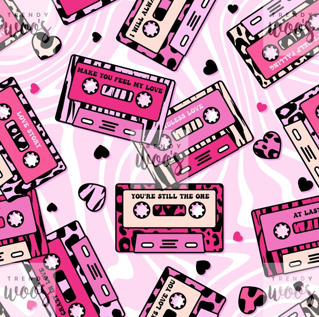 Love is a Mixtape Cassette Retro Pink 80s 90s Y2K Valentines Heart ...