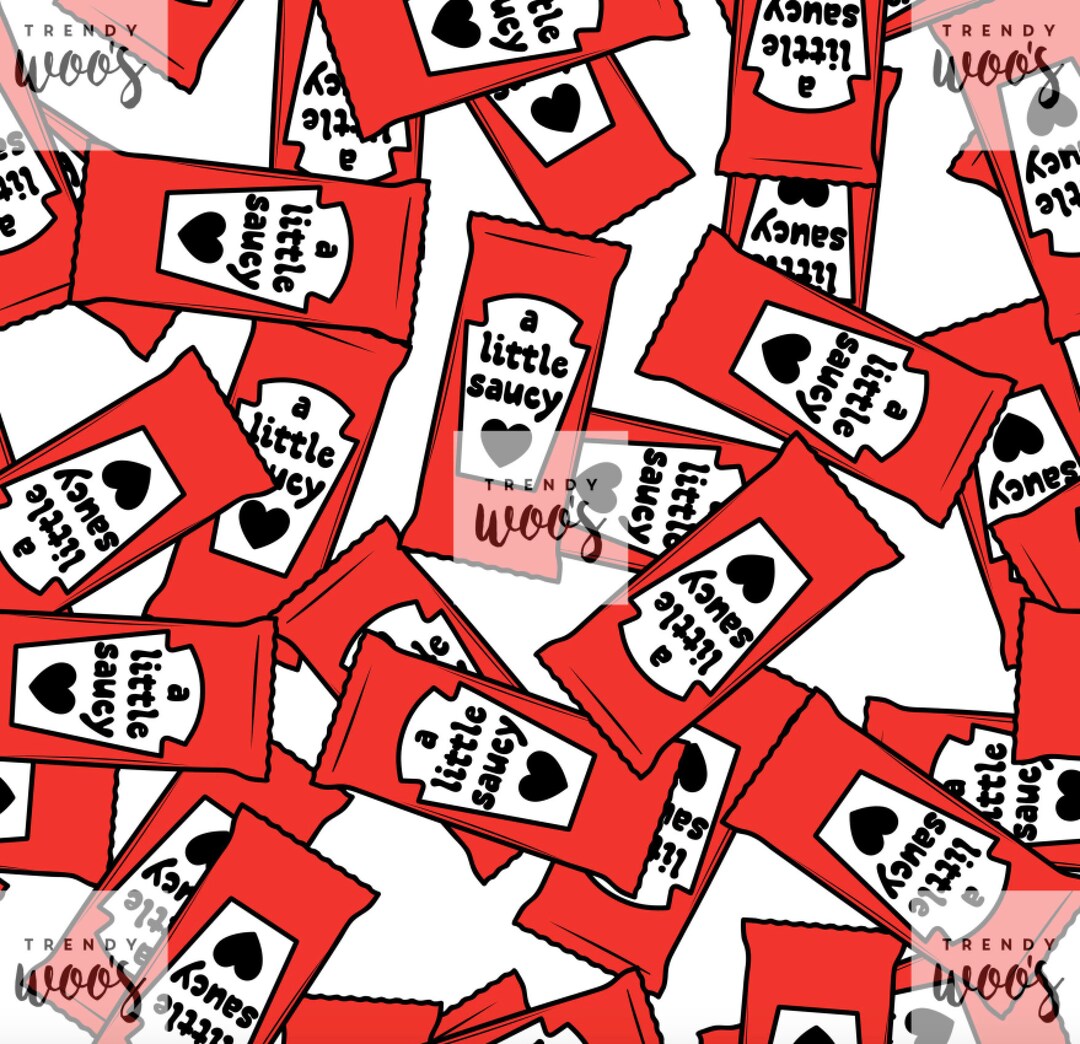 A Little Saucy Heinz Valentines Seamless Pattern / Fabric Design ...