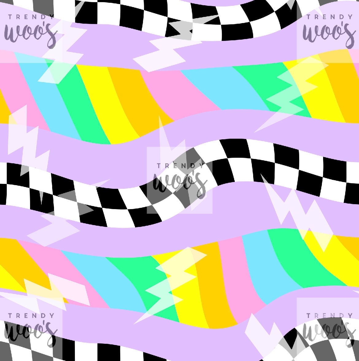 Rainbow Checkerboard Retro 90s 00 Lightning Bolt Pastel | Etsy